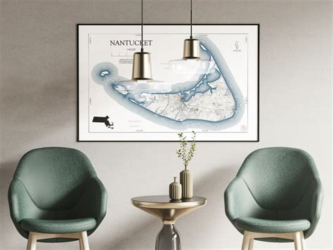 Nantucket Map Nantucket Island Map Nantucket Island Print Nantucket