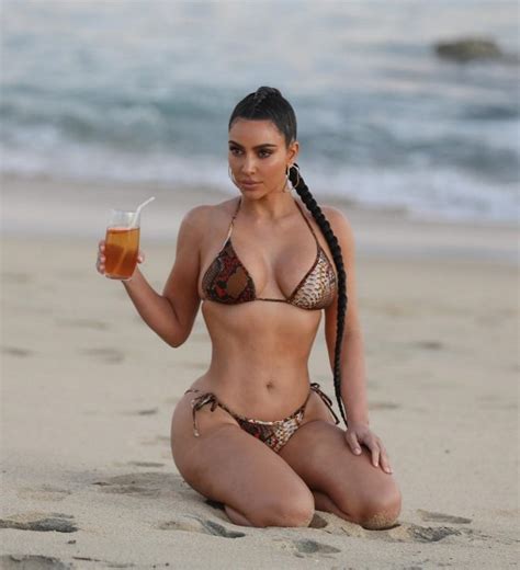 Kim Kardashian Sexy Bikini Set BTS Photos The Fappening