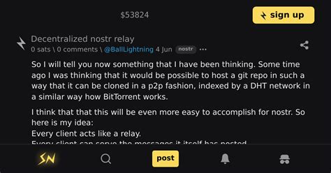 Decentralized Nostr Relay Stacker News ~nostr