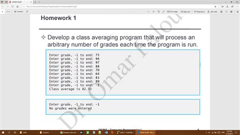 c develop a class averaging program that will process an arbitrary