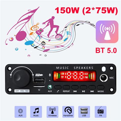 Módulo Audio Diy Reproductor Mp3 Amplificador 150 W Con Control Remoto