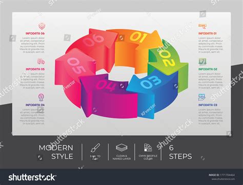6 Step Process Arrow Infographic 3d Stock Vector Royalty Free 1771704464 Shutterstock