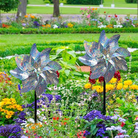 Garden Pinwheelsreflective Pinwheels With Stakes Windmill Wind