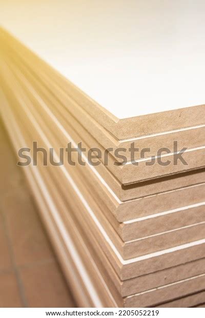 Stack Mdf Panels Neatly Stacked Cabinetry Stock Photo 2205052219