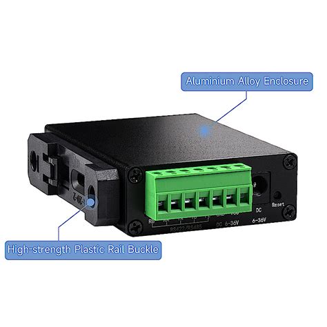 Rail Mount Serial Server RS To RJ Ethernet Module Modbus Gateway PoE Ethernet