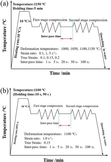 schematic diagrams of the double hit isothermal compression tests for