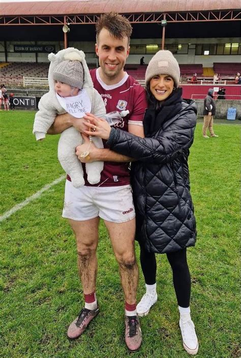 Galway Gaa Star Paul Conroy Poses On Pitch With Son In First Match As New Dad Galwaybeo