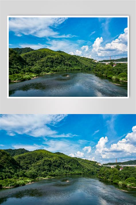祖国青山绿水蓝天白云航拍摄影图 众图网