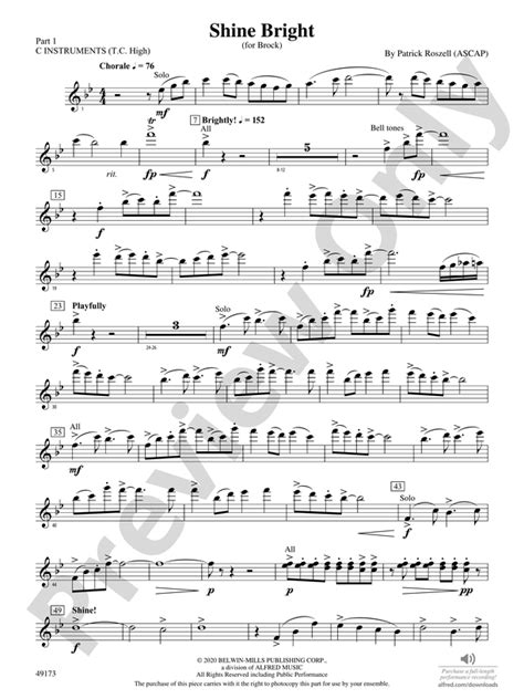 Shine Bright Part 1 C Instruments Tc High Part 1 C