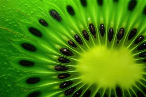 Premium AI Image Generative AI Macro Fresh Kiwi Textured Background
