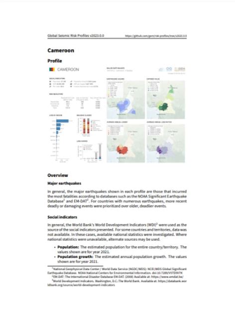 Cameroon Seismic Risk Profile Preventionweb