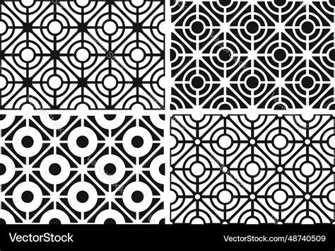 Nahtlose Muster Set Lizenzfreies Vektorbild Vectorstock