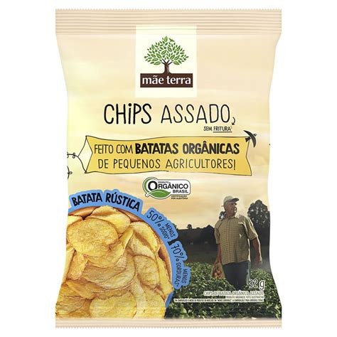 Chips Assado Mãe Terra Nuchips Batata Rústica 35g Comper