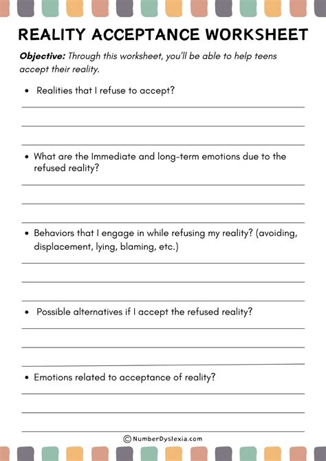 Reality Acceptance DBT Skills Worksheet In 2024 Dialectical