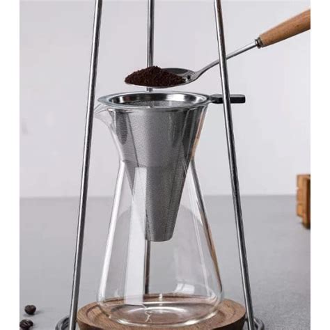 Nispira Iced Coffee Cold Brew Drip Coffee Maker Mini Tower 400 Ml Glass Brewer