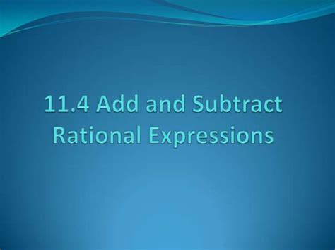 Grade 8 Addition And Subtraction Of Rational Expression Pdf Physics Science