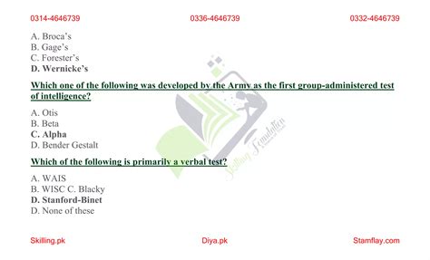 Psychology Objective Questions And Answers Mcqspdf