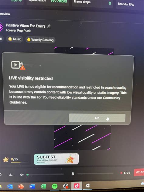 LIVE Visibility Restricted R Tiktokhelp