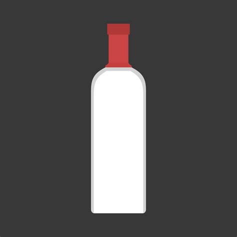 Wodka Fles Vloeistof Kroeg Alcohol Detailopname Vector Symbool Icoon
