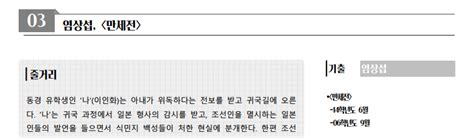 Ebs 2025학년도 수능특강소설염상섭 분석