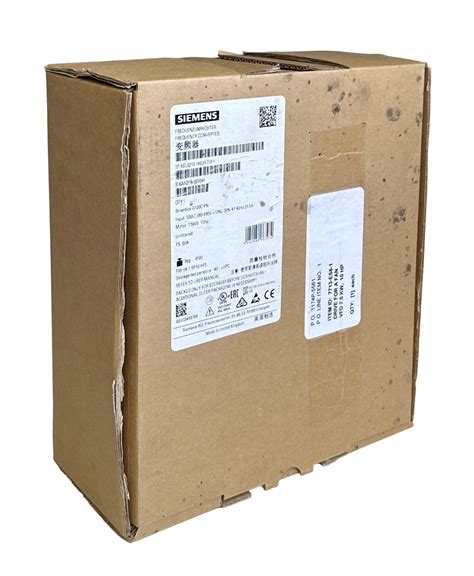 New Siemens 6sl3210 1ke21 7uf1 Sinamics G120c Frequency Converter 75kw
