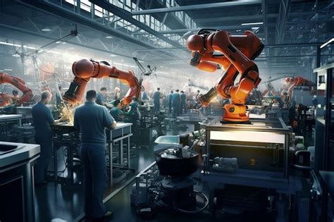 Premium Photo Collaborative Robots Cobots Working Alongside Huma 00214 00