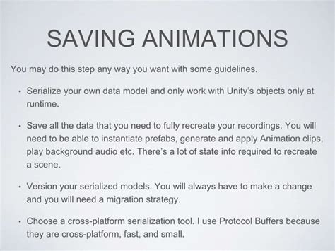 Unity D Runtime Animation Generation PPT