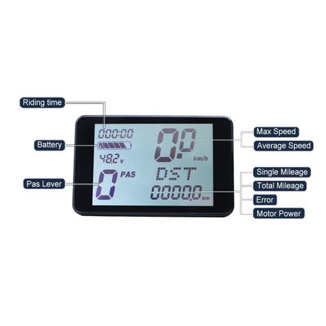 Electric Bicycle 24V 36V 48V 52V 60V 72V LCD Display For Ebike Battery