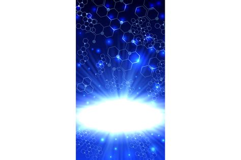 Blue Hexagonal Grid Glowing Structure B Graphic By Vectortatu · Creative Fabrica