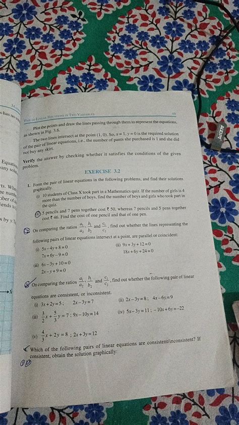As Shown In Fig The Two Lines Intersect At The Point So X