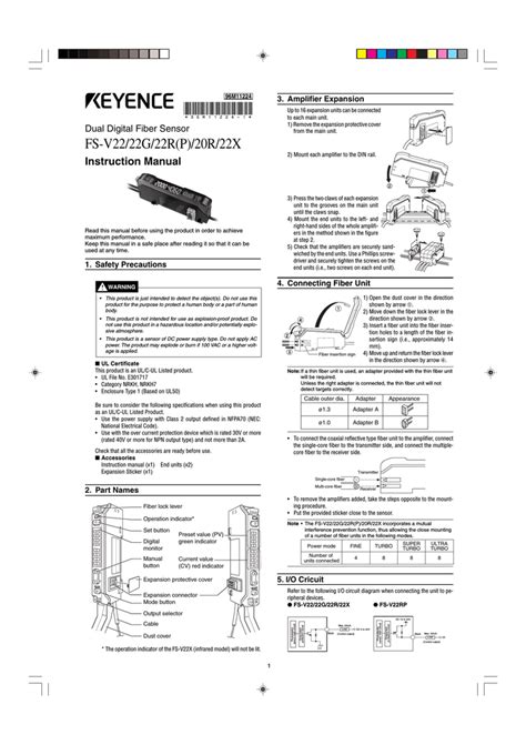 Keyence Fs V22 Series Sensor Manual Manualzz