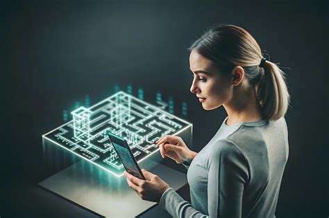 Flat 3d Isometric Woman Using Smartphone Scanning Qr Code Qr Code