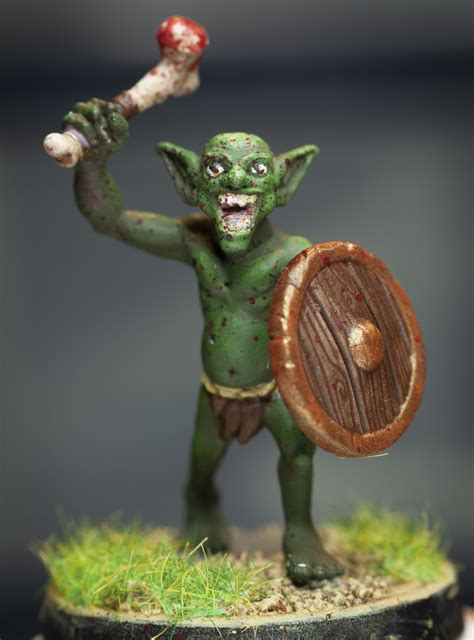 3d Printable Goblin Warrior B By Printed Encounter