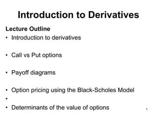 0 Introduction To Derivatives Lecture Ppt