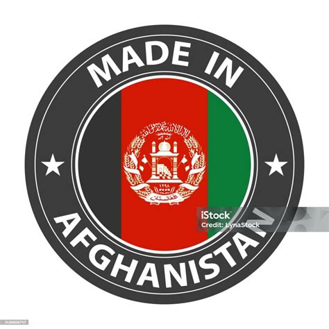 아프가니스탄 배지 벡터로 제작되었습니다 별과 국기가있는 스티커 흰색 배경에 고립 된 표지판 개념 기호에 대한 스톡 벡터 아트 및 기타 이미지 Istock