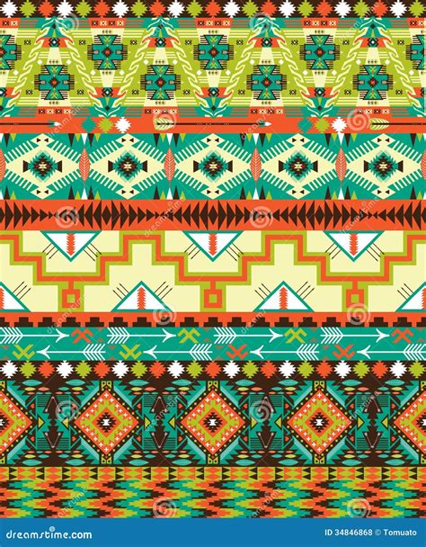 aztec geometric seamless pattern stock vector illustration of