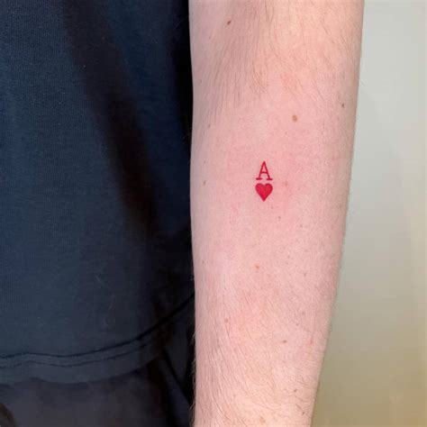 Ace Of Hearts Card Tattoo