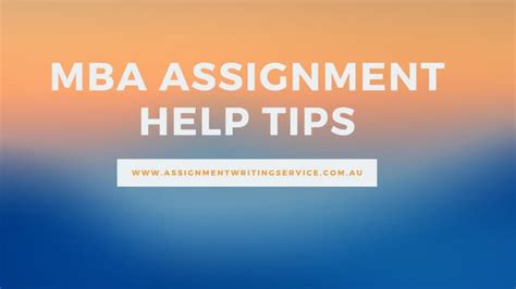 Mba Assignment Help Tips Ppt