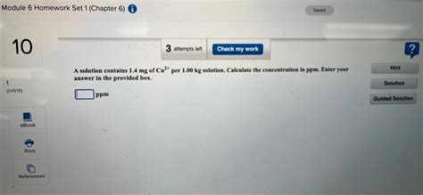 Solved Module 6 Homework Set 1 Chapter 6 6 Saved 10 3 Chegg