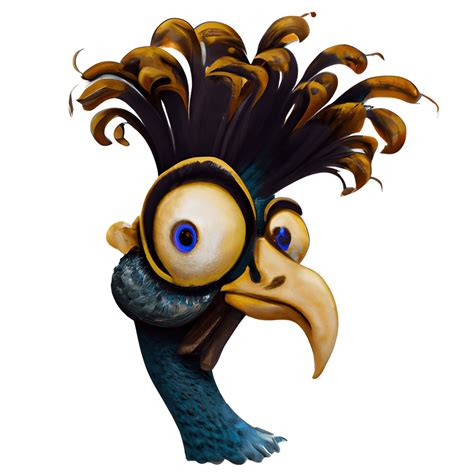 Crazy Peacock Portrait · Creative Fabrica