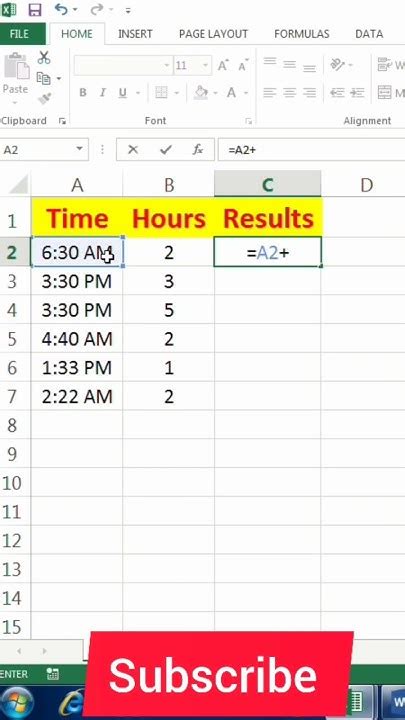 How Add Hours In Time Ms Excel Trick Shorts Youtube