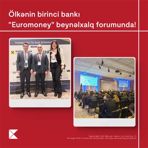 Kapital Bank “euromoney” Beynəlxalq Forumunda Iştirak Etdi Bbnaz