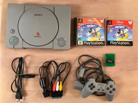 Lot Console Playstation Ps1 Rare Jeu Disney Manette Sony Memory