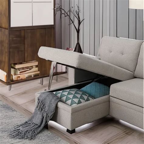 Manufacture Huayang Customized Fabric Chesterfield Bed For Living Room