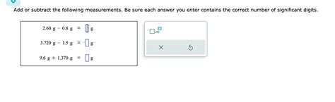 Solved Add Or Subtract The Following Measurements Be Sure Chegg