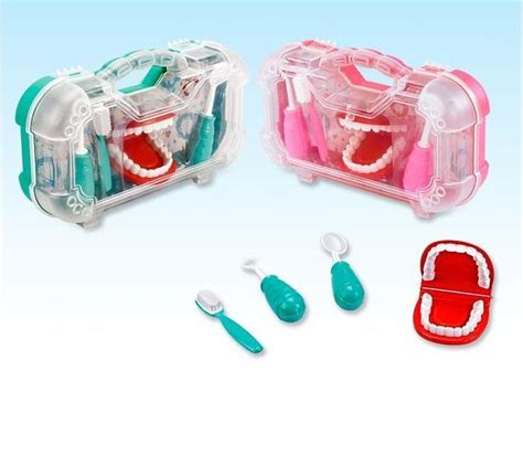 Kit maleta dentista mini brinquedo infantil criança rosa Paki Toys