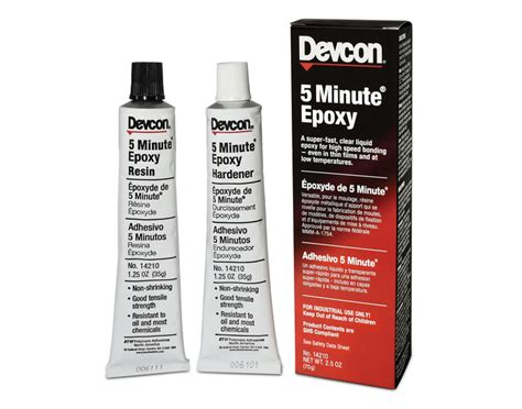 Devcon 5 Minute Clear Two Part Epoxy Adhesive Base And Accelerator B A
