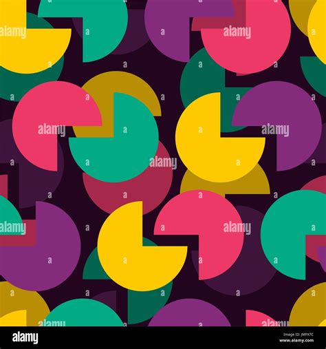 Circle Abstract Retro Pattern Round Background For Fabric Stock Vector