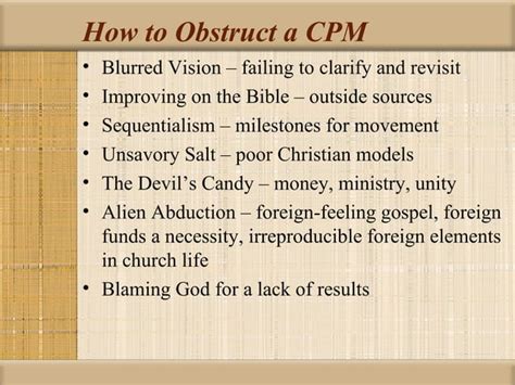 Cpm A Summary Of Principles And Examples Ppt