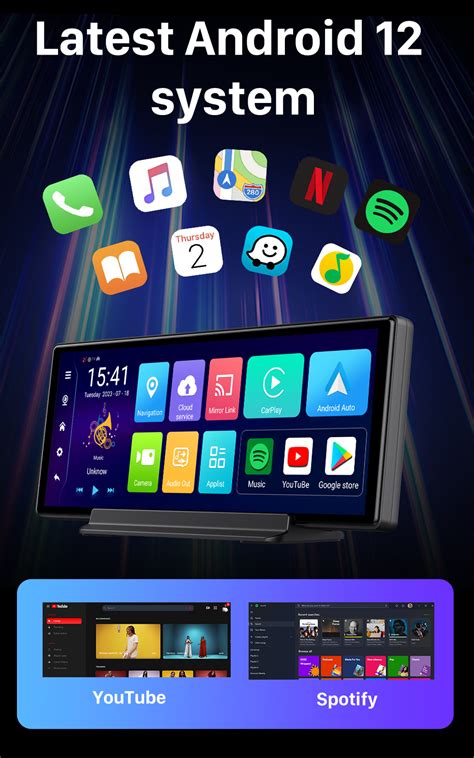 Carplay Smart Screen GPS Navigation System With Bluetooth TouchScreen Support Rearview Camera